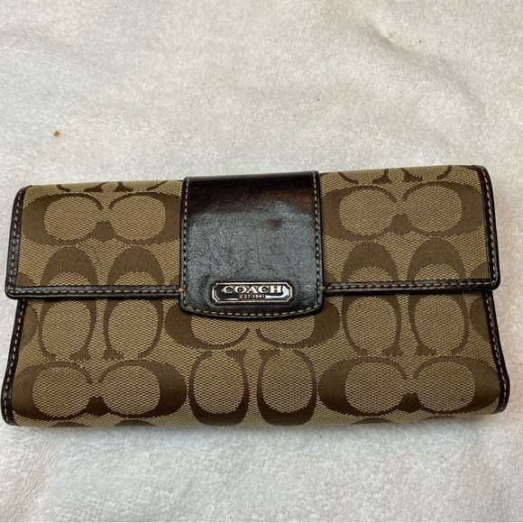 Coach | Bags | Coach Check Book Wallet | Poshmark
